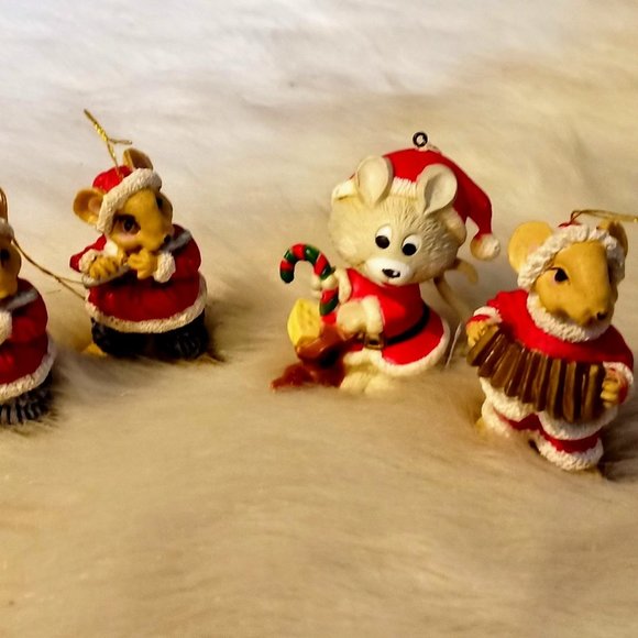 Holiday | Christmas Mice Ornaments Set Four Musical | Poshmark